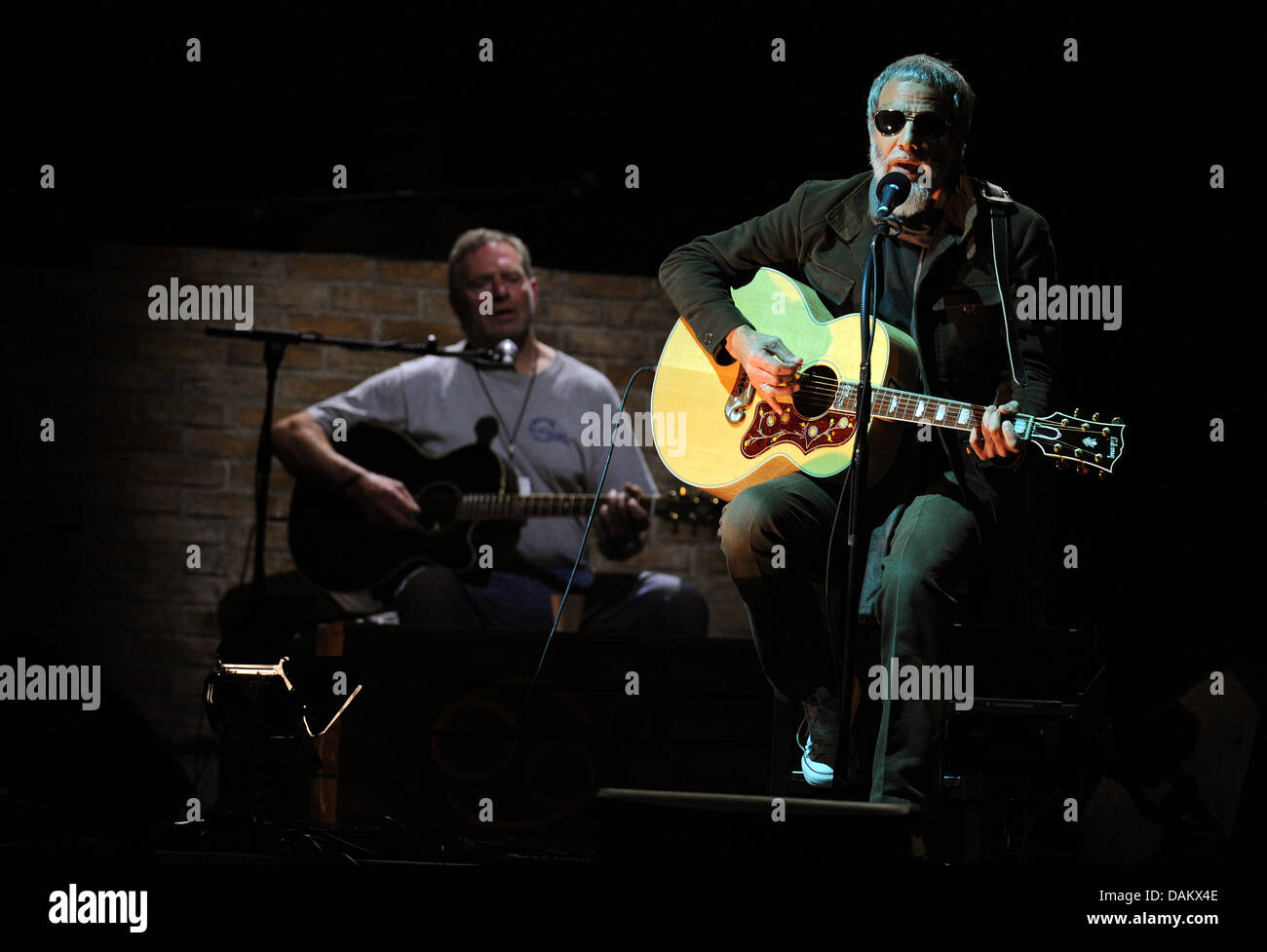Yusuf Islam aka Cat Stevens sings during the soundcheck at the O2 World ...
