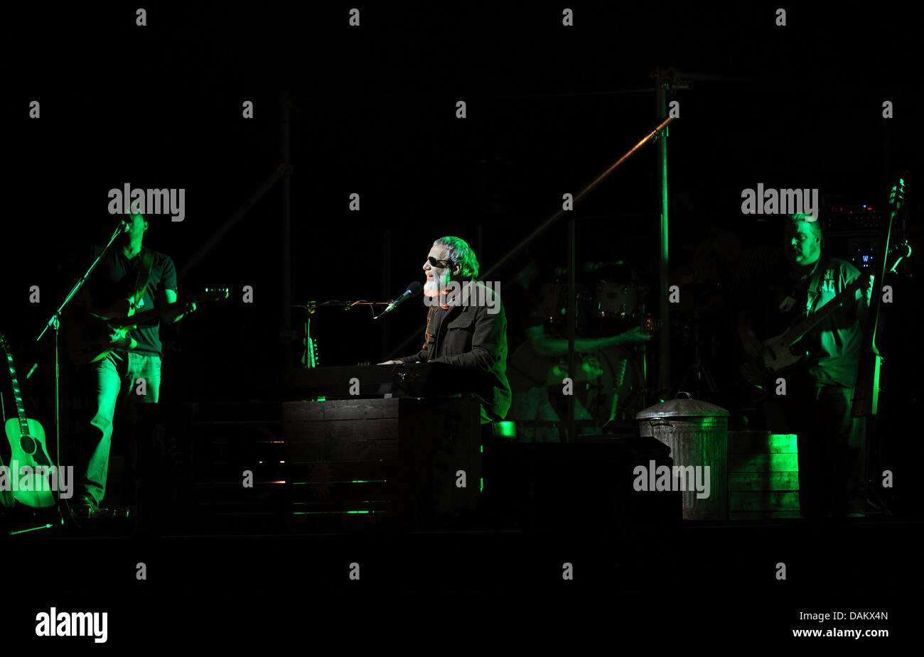 Yusuf Islam aka Cat Stevens sings during the soundcheck at the O2 World ...