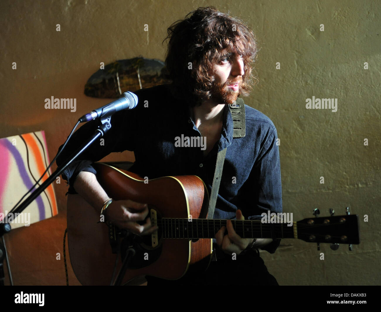 British singer Jonathan Jeremiah performs at Salon Schmueck in Berlin ...