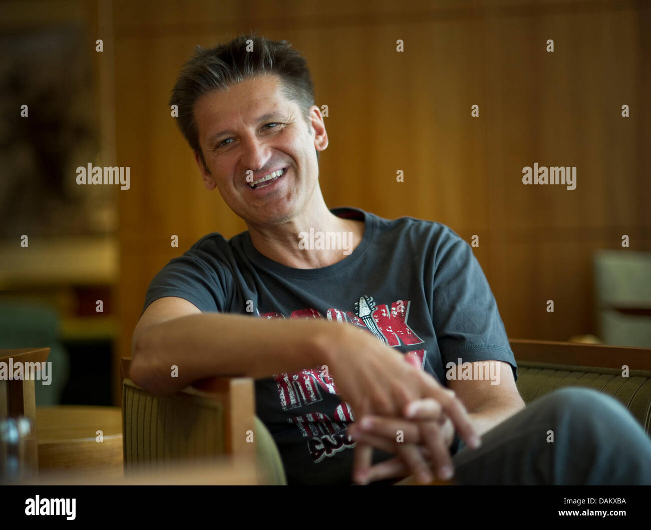 Hartmut Engler,singer of the German pop band 'Pur', is pictured during ...