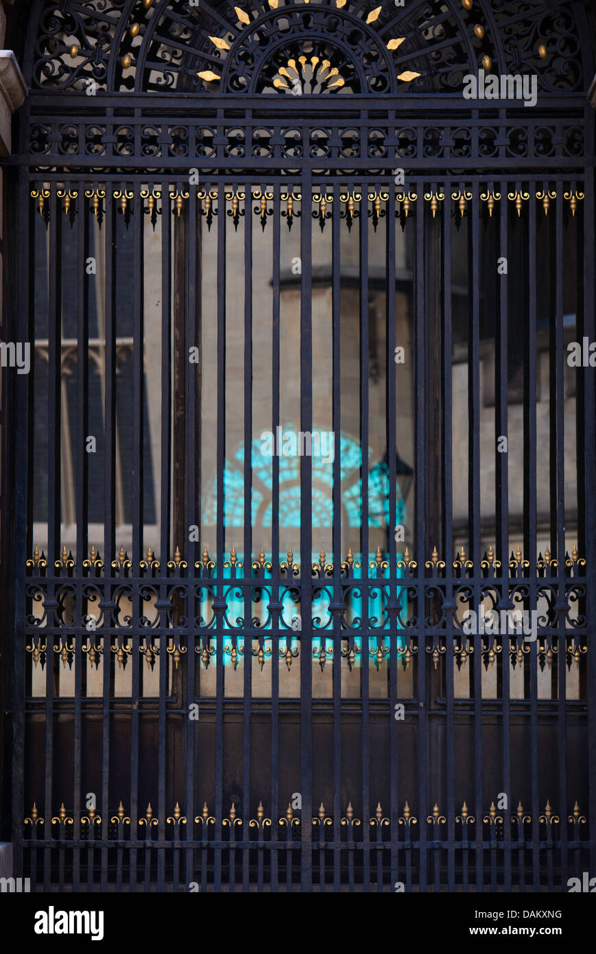 Steel gate entrance to the Radcliffe Camera building, University of ...
