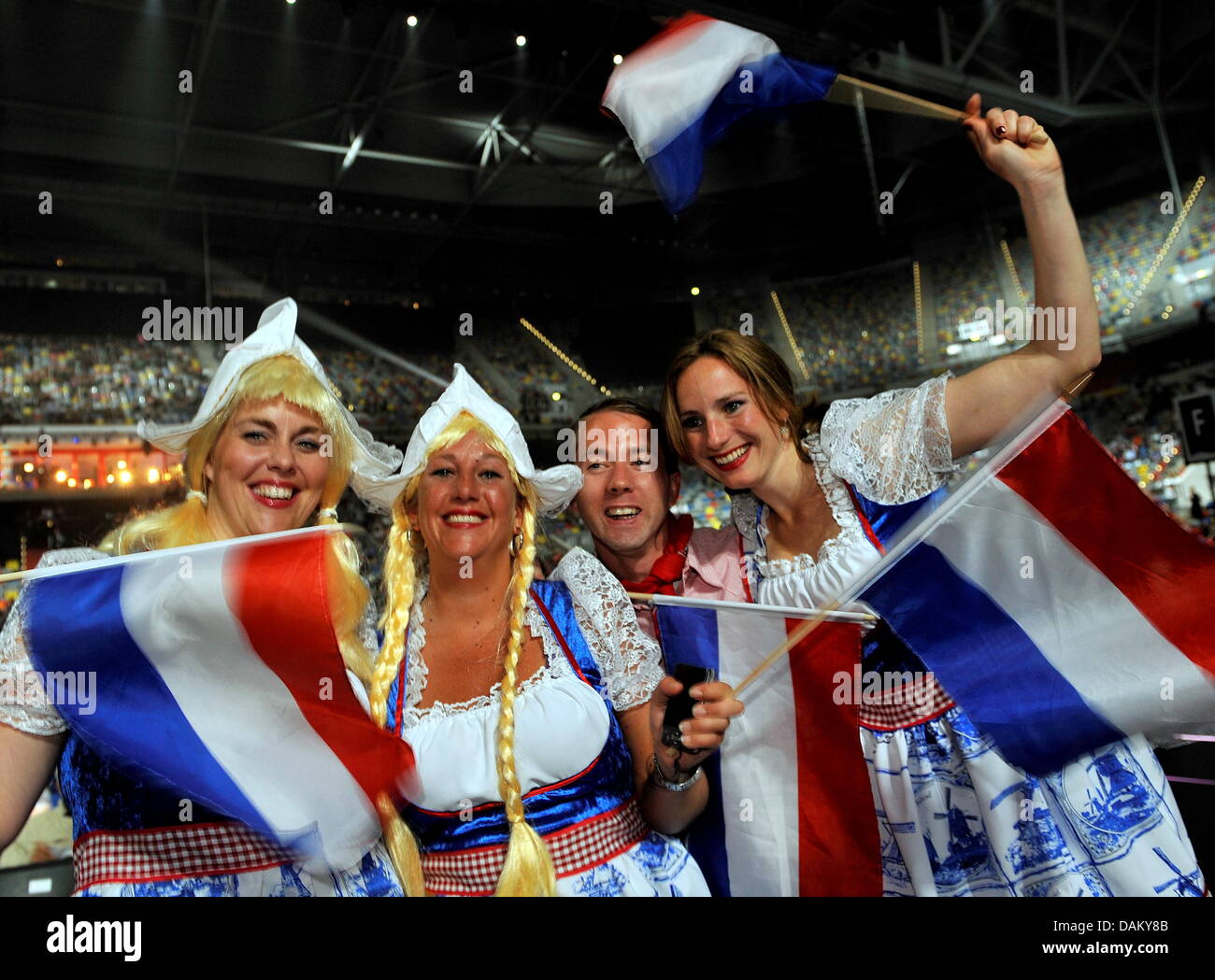 Fans supporting The Netherlands arrive for the second Semi-Final of the ...