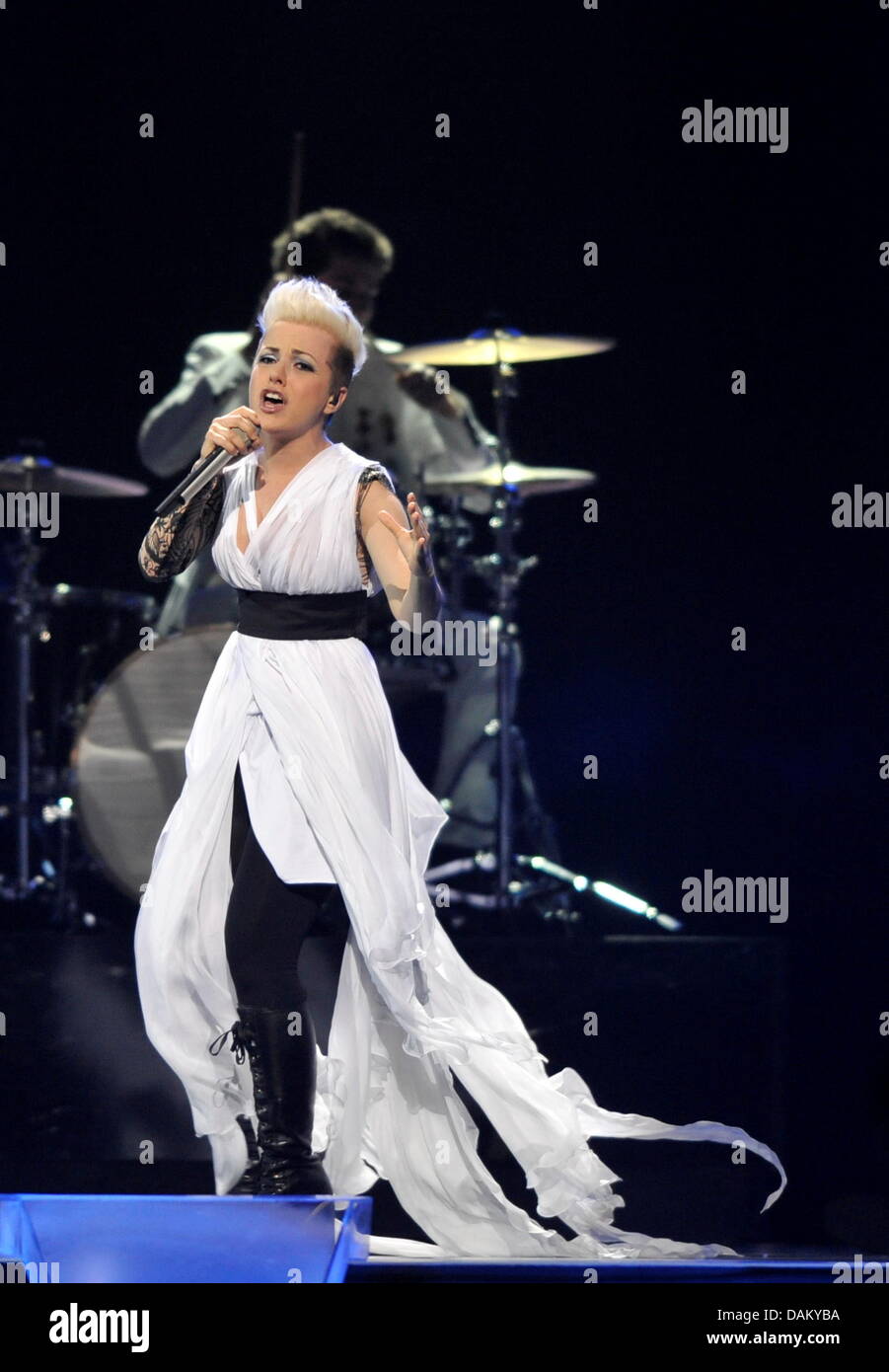 Poli Genova representing Bulgaria performs during the second Semi-Final ...