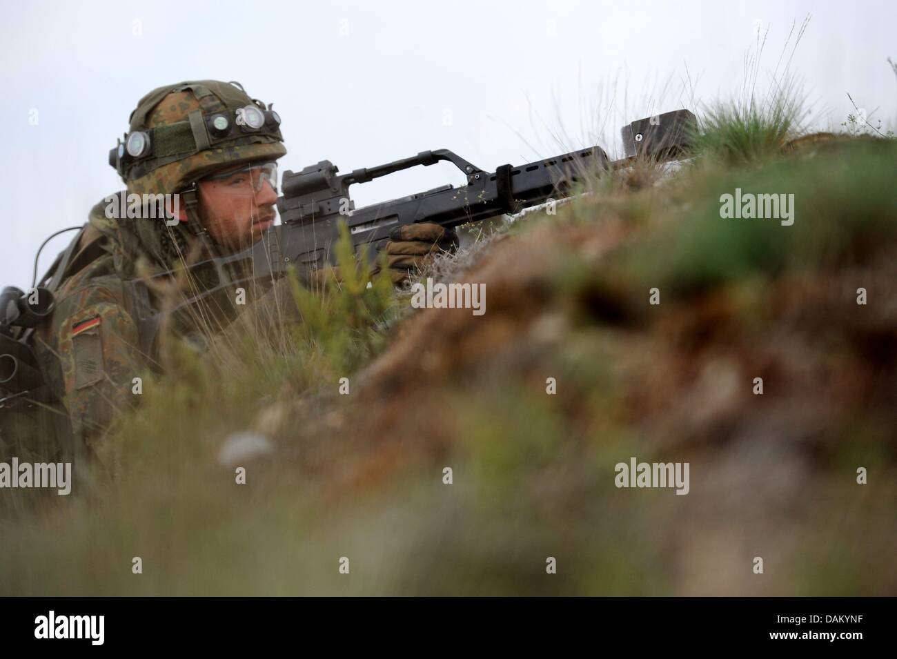 Bundeswehr (German armed forces) soldiers train for their deployment to ...