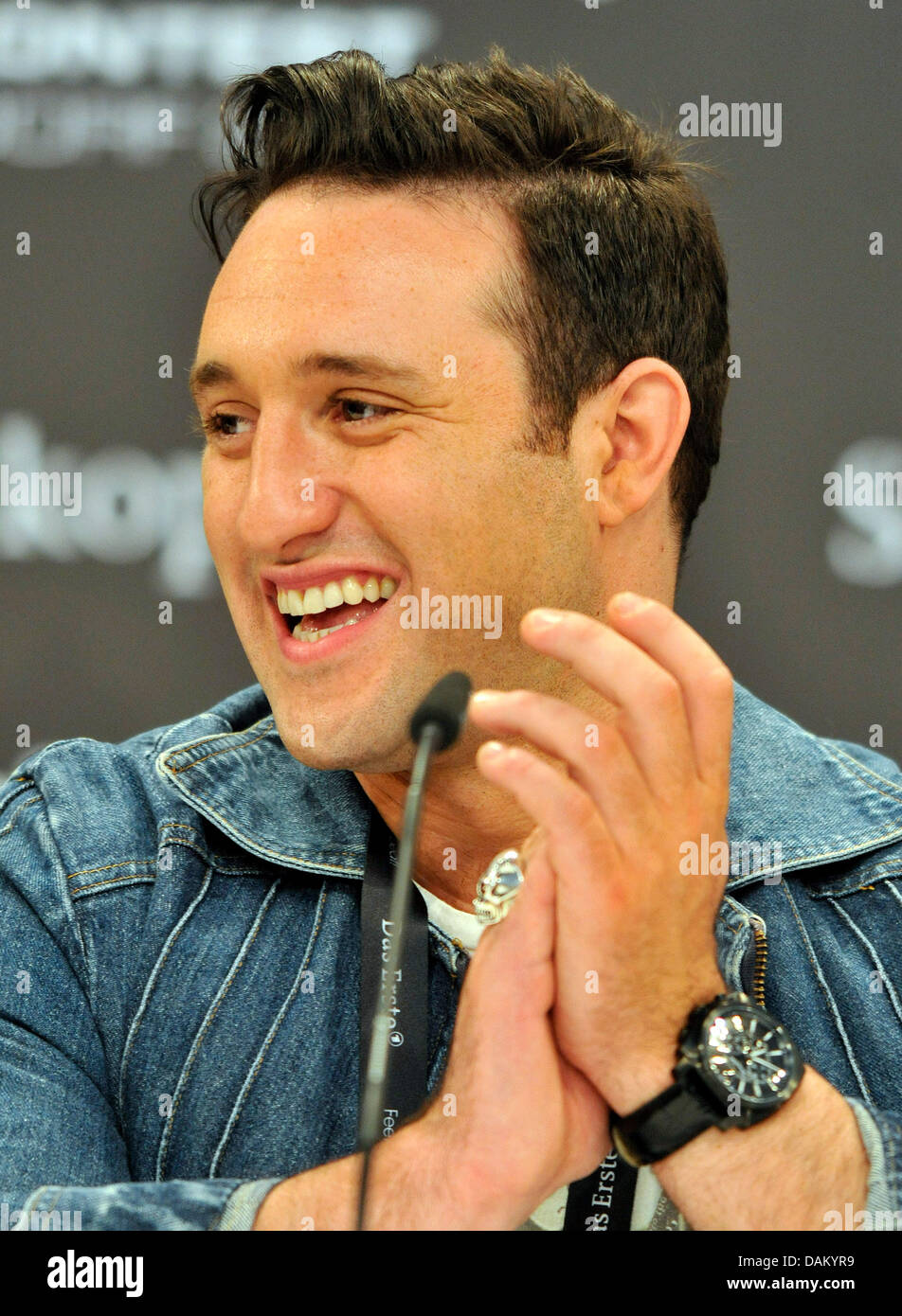 Anthony Costa of Blue representing the United Kingdom seen during the ...