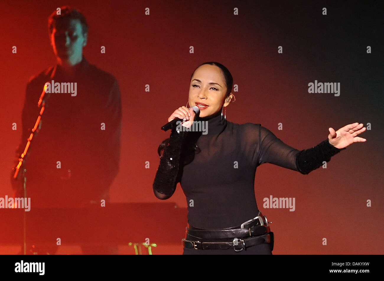 British-Nigerian singer Sade Adu performs on stage during her concert ...