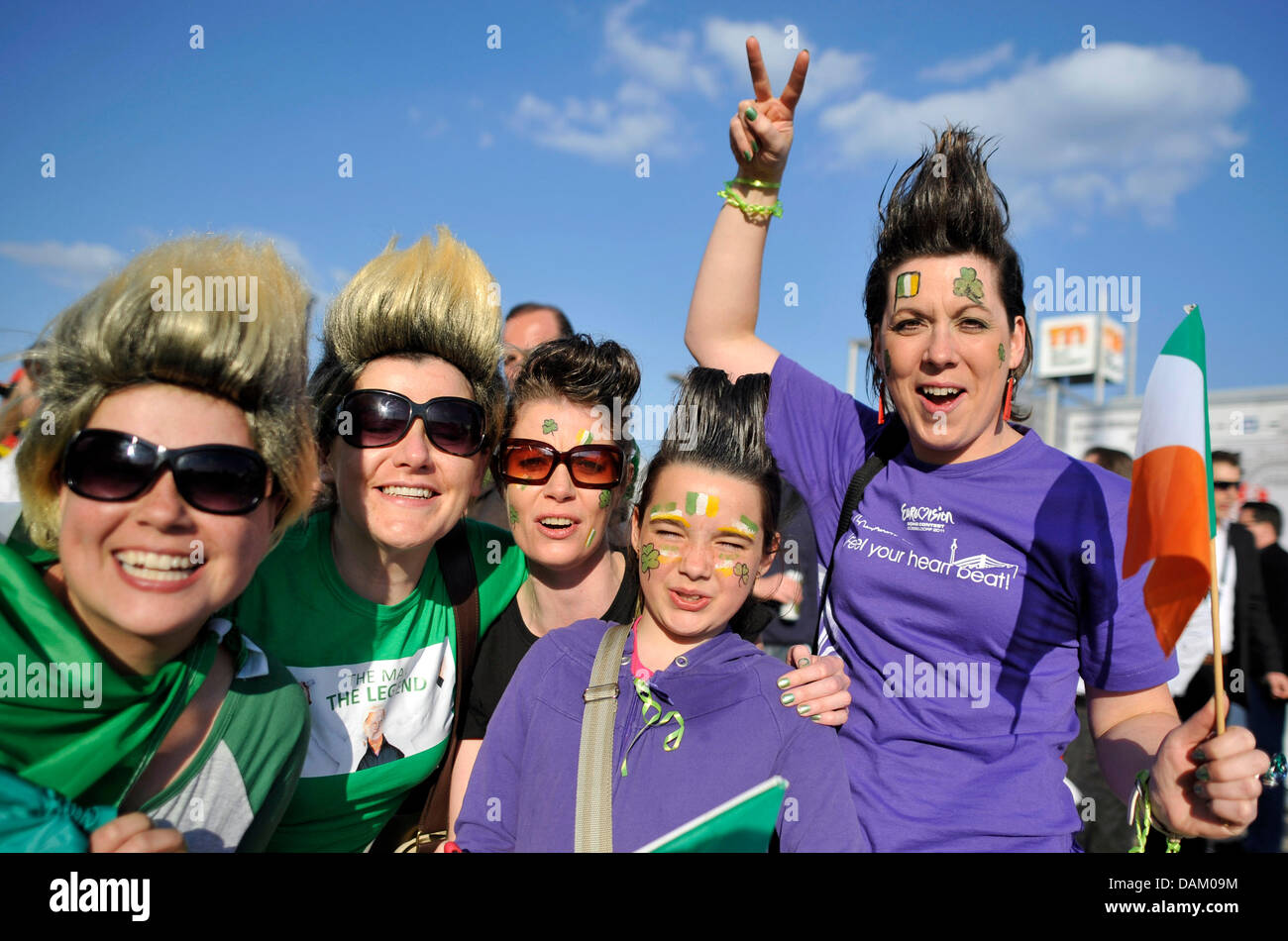 Fans supporting Jedward of Ireland arrive for the Grand Final of the ...