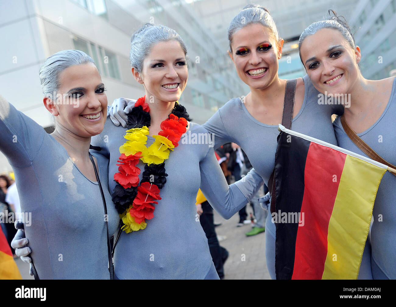 Fans supporting Germany arrive for the Grand Final of the Eurovision ...