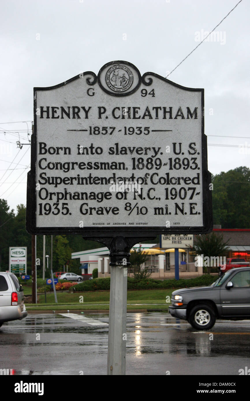 HENRY P. CHEATHAM (1857-1935) Born into slavery. U.S. Congressman, 1889 ...