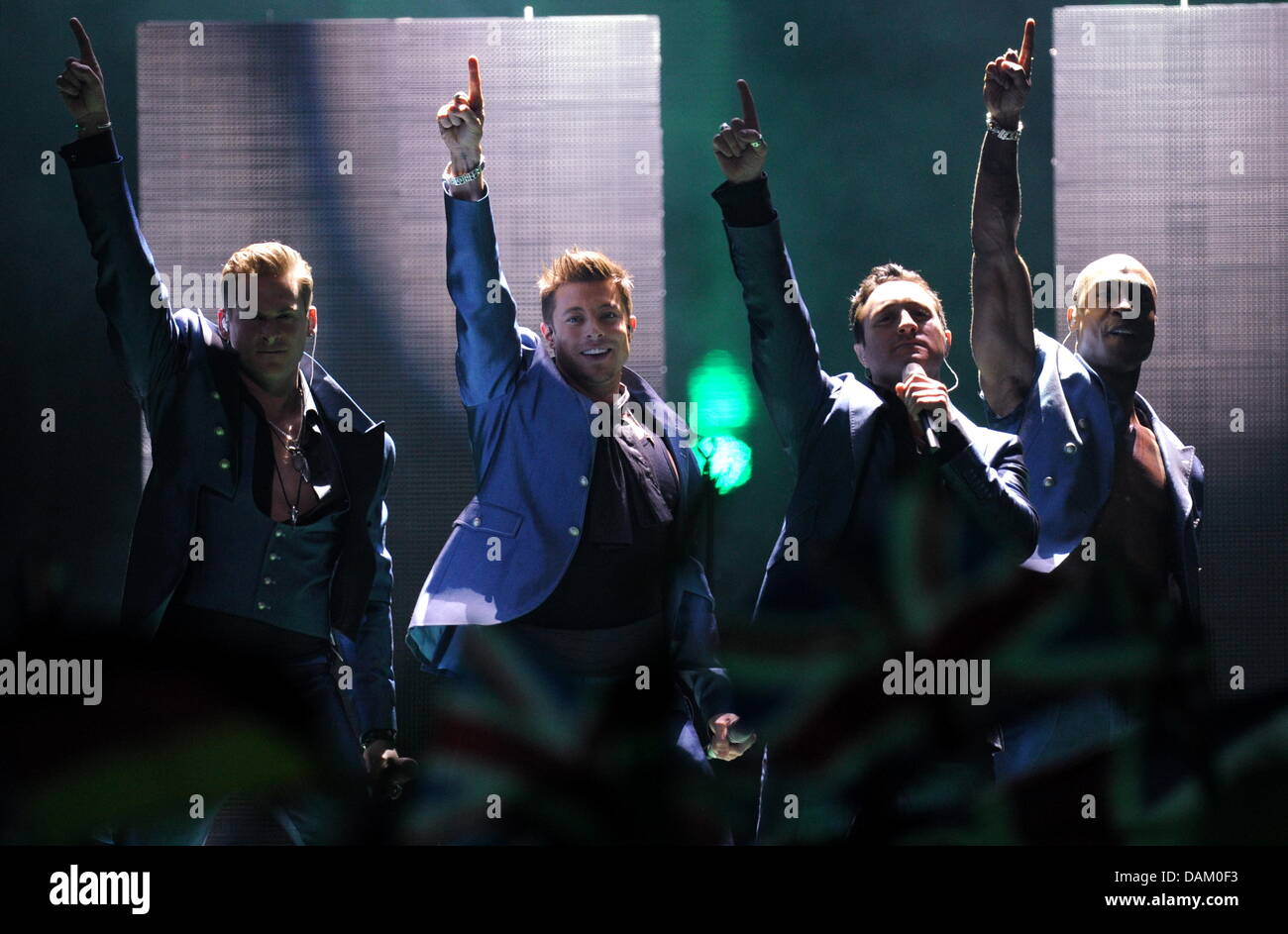 Blue representing the United Kingdom perform during the Grand Final of ...