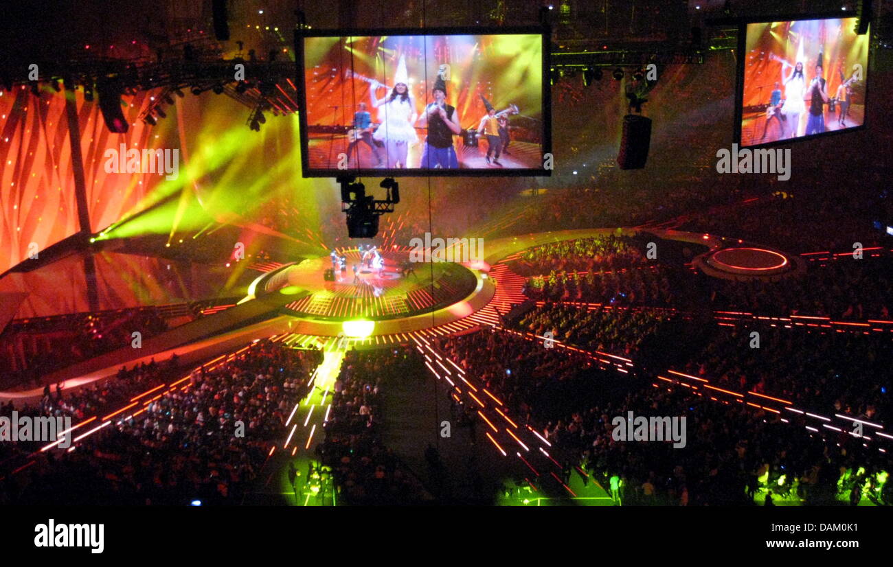 Atmosphere during the Grand Final of the Eurovision Song Contest 2011 ...