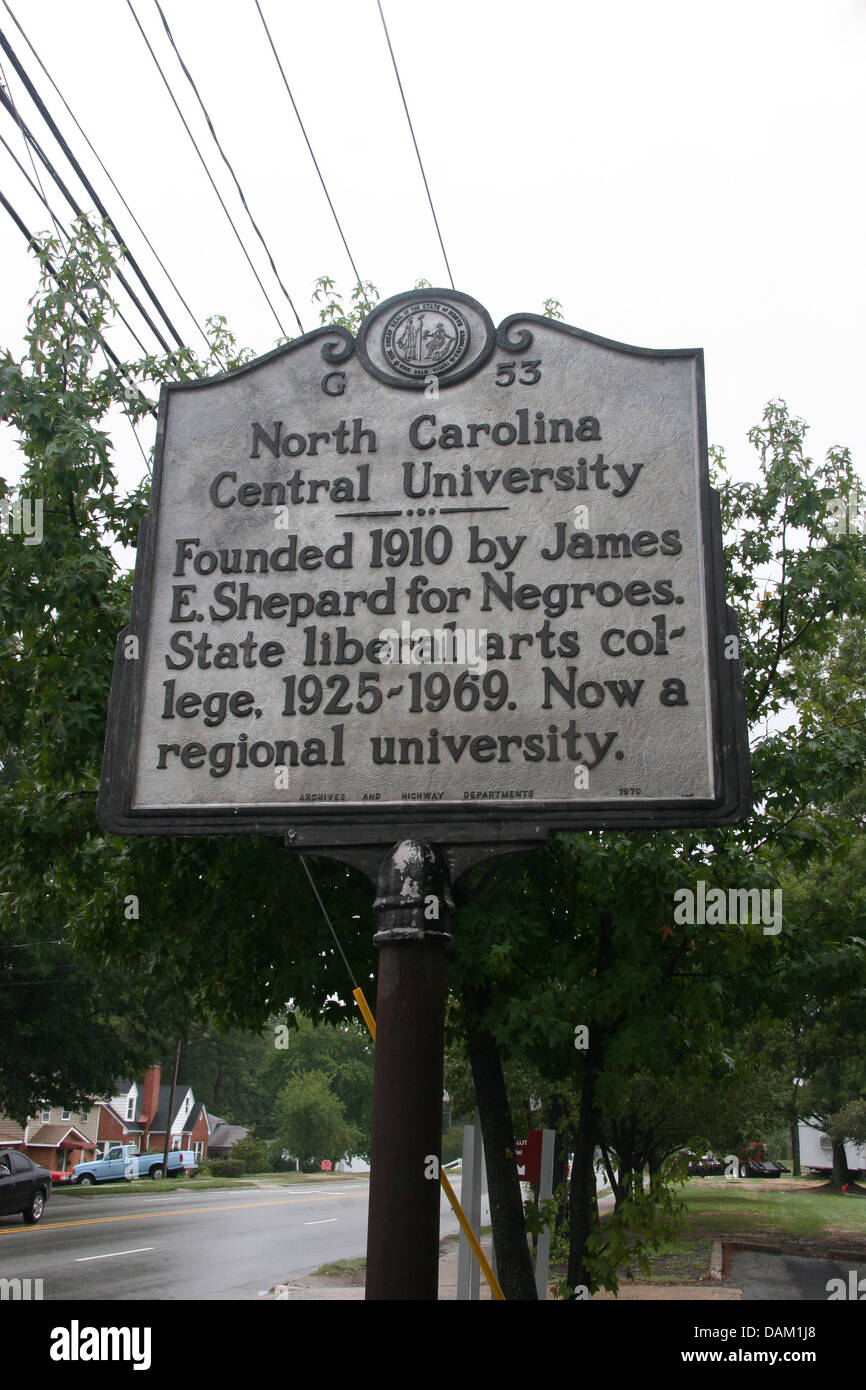 NORTH CAROLINA CENTRAL UNIVERSITY Founded 1910 by James E. Shepard for ...