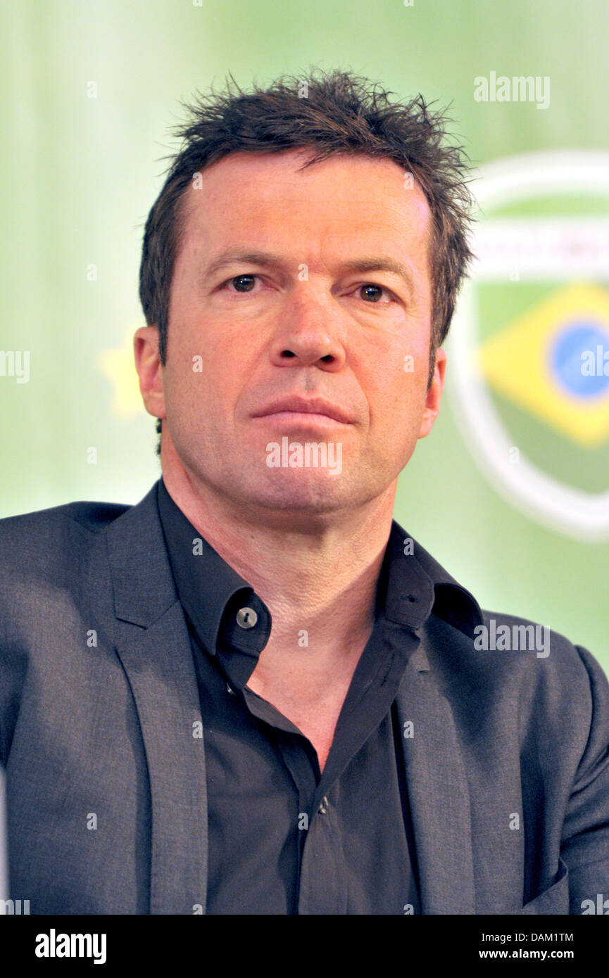 The former German national soccer player Lothar Matthaeus sits at the ...