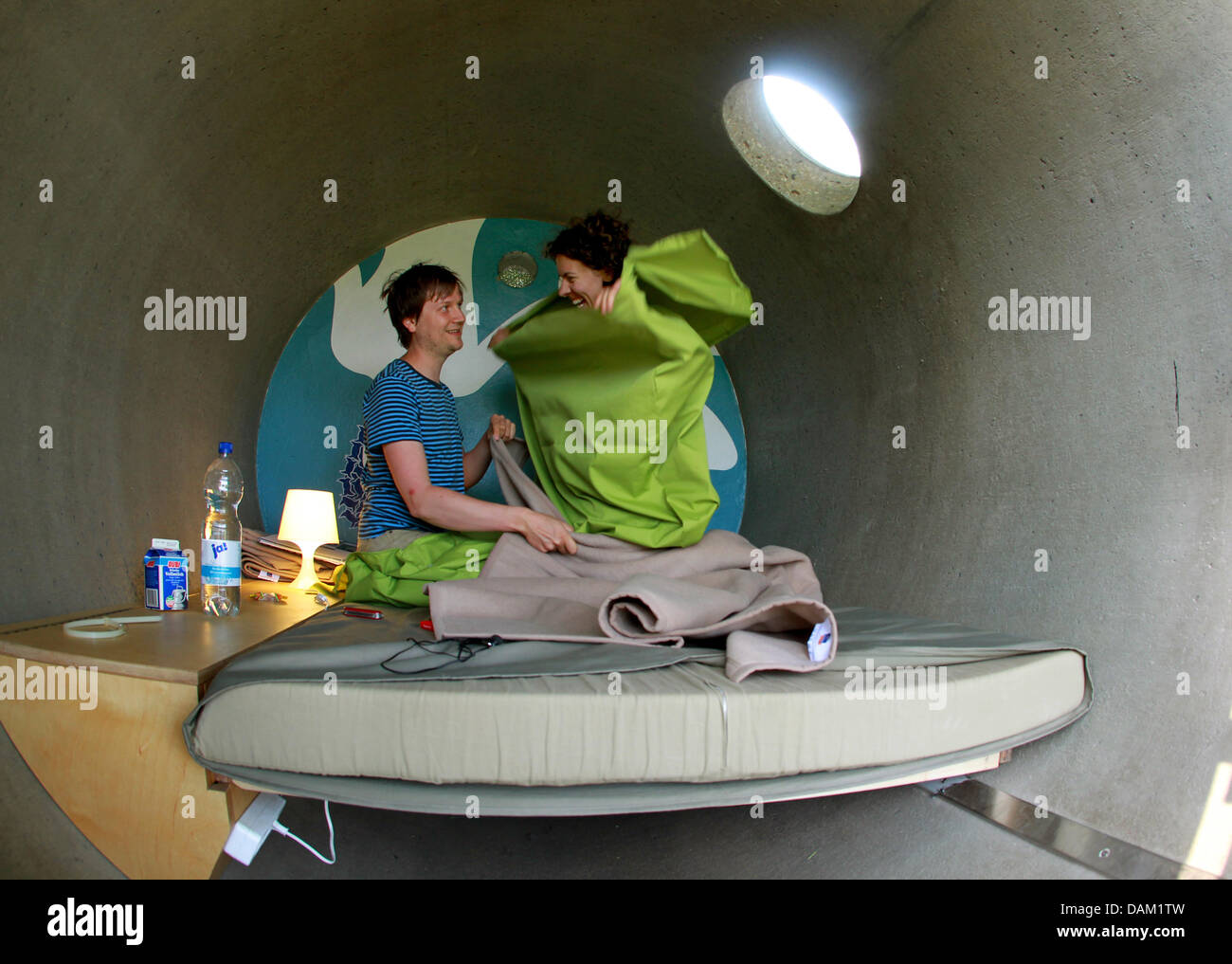 Concrete pipe hotel hi-res stock photography and images - Alamy