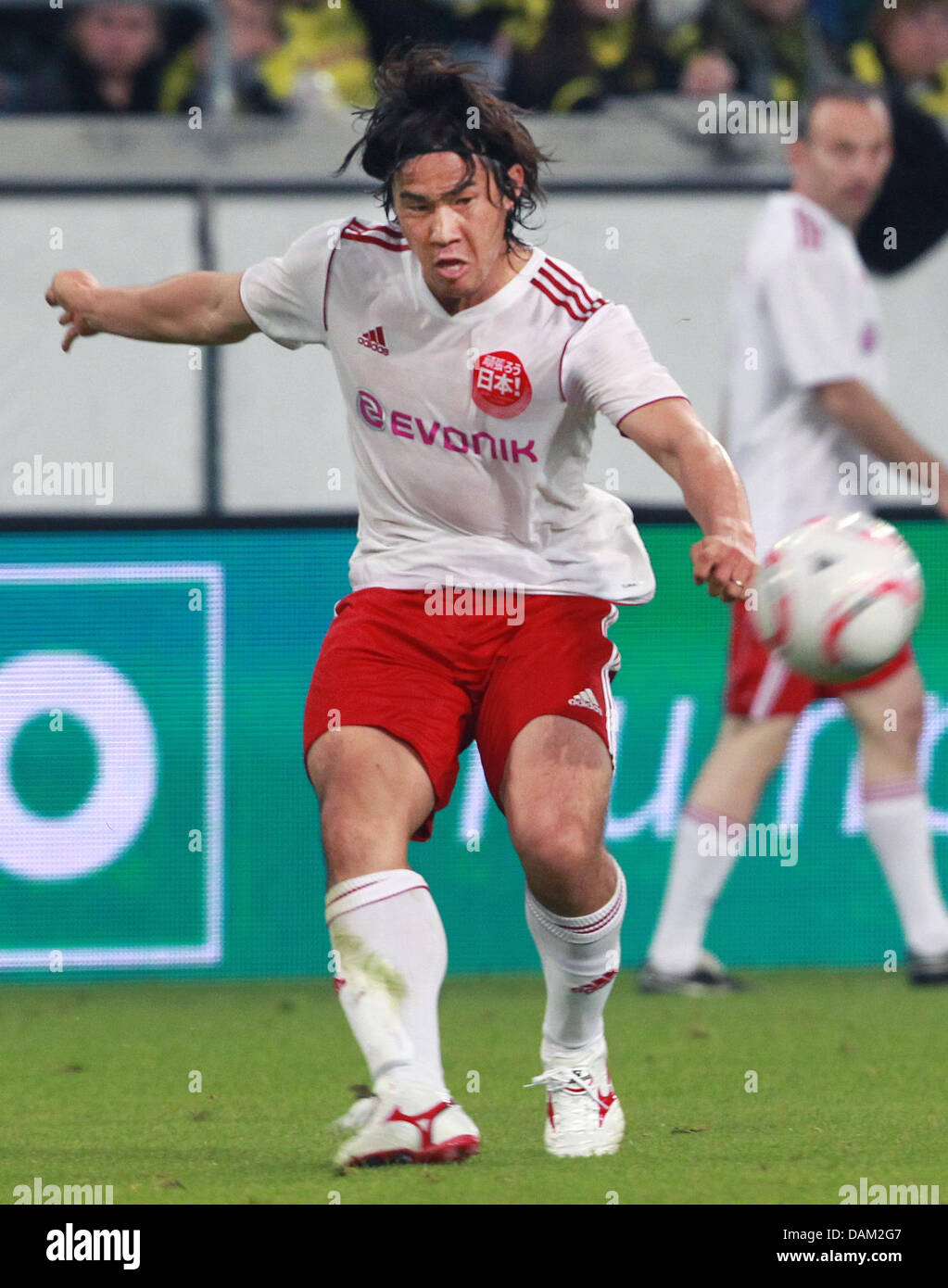 Japanese player Shinji Okazaki is pictured during the friendly match ...
