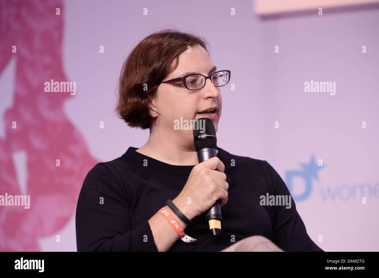 MUNICH/GERMANY - JULY 15: Ina Fried (AllthingsD) speaks on the podium ...