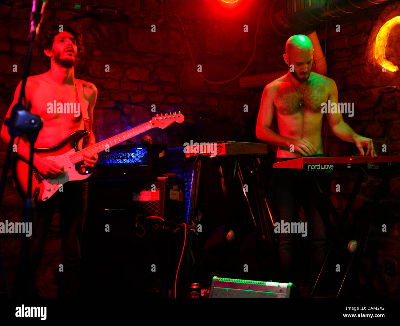 Guitarist Oren Ben-David, left, and Nimrod Bar, right, playing ...