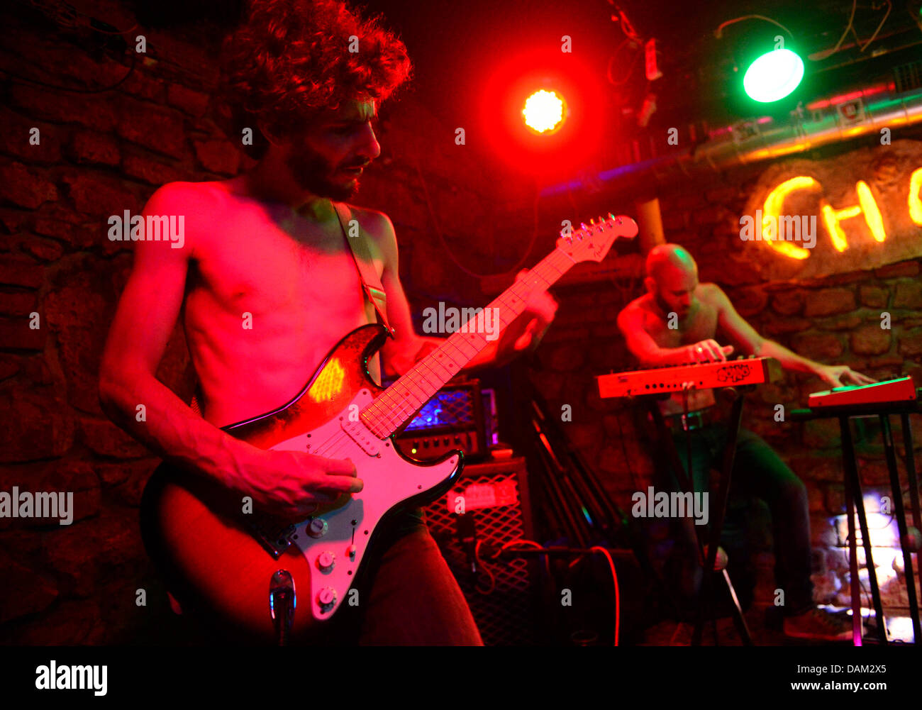 Guitarist Oren Ben-David, left, and Nimrod Bar, right, playing ...