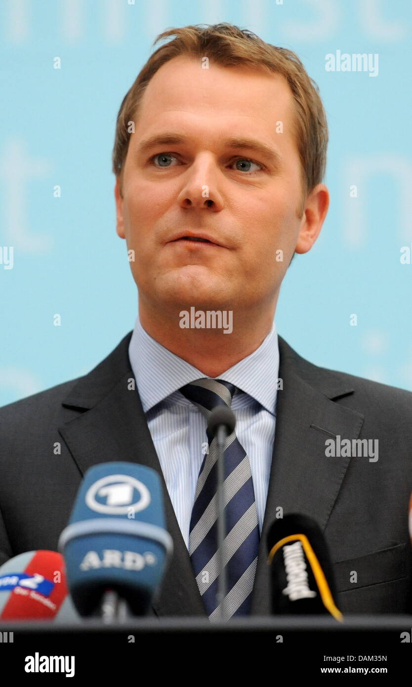 German Health Minister Daniel Bahr speaks at the official handing over ...