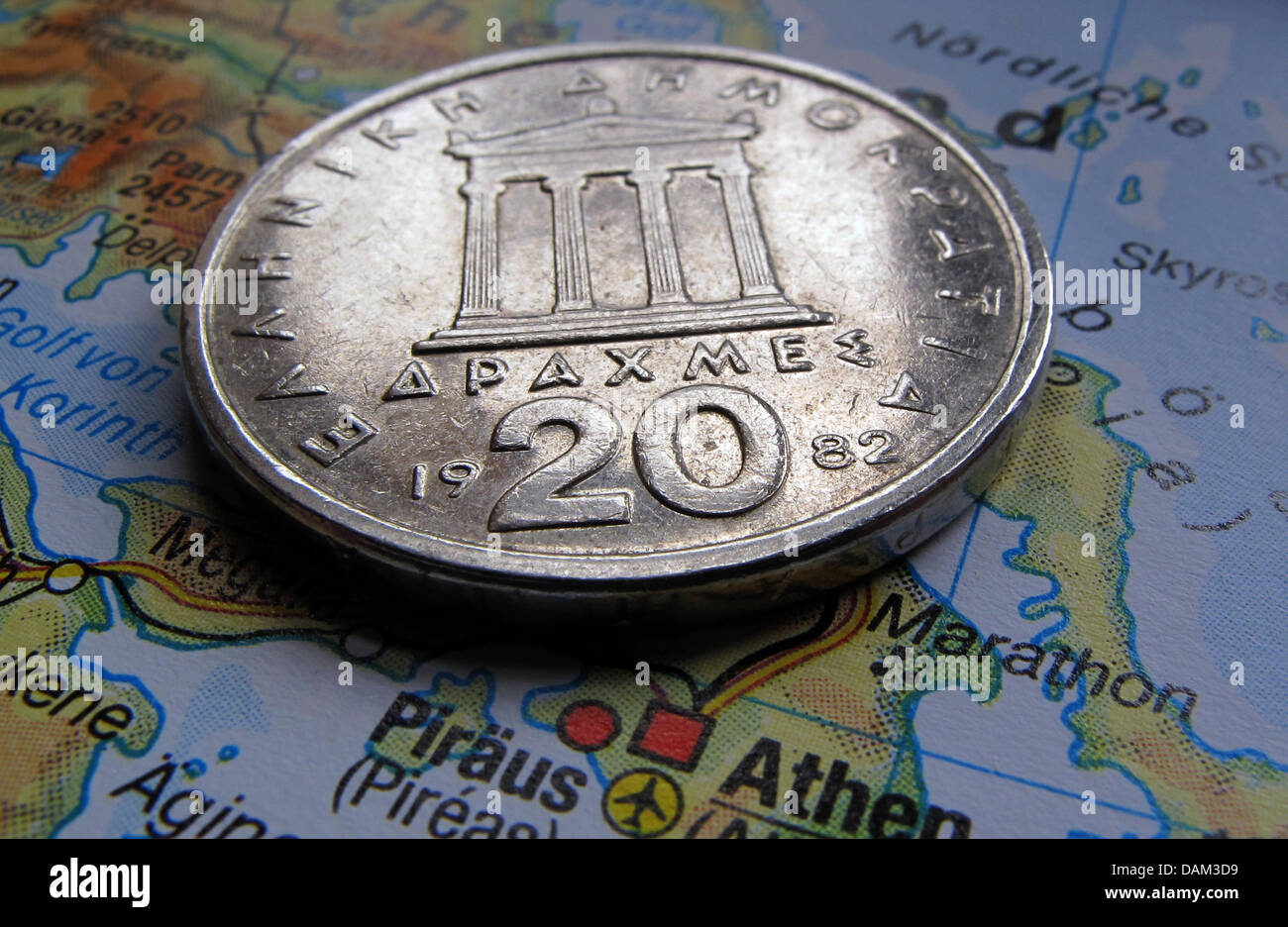 20 drachma coin greek hi-res stock photography and images - Alamy