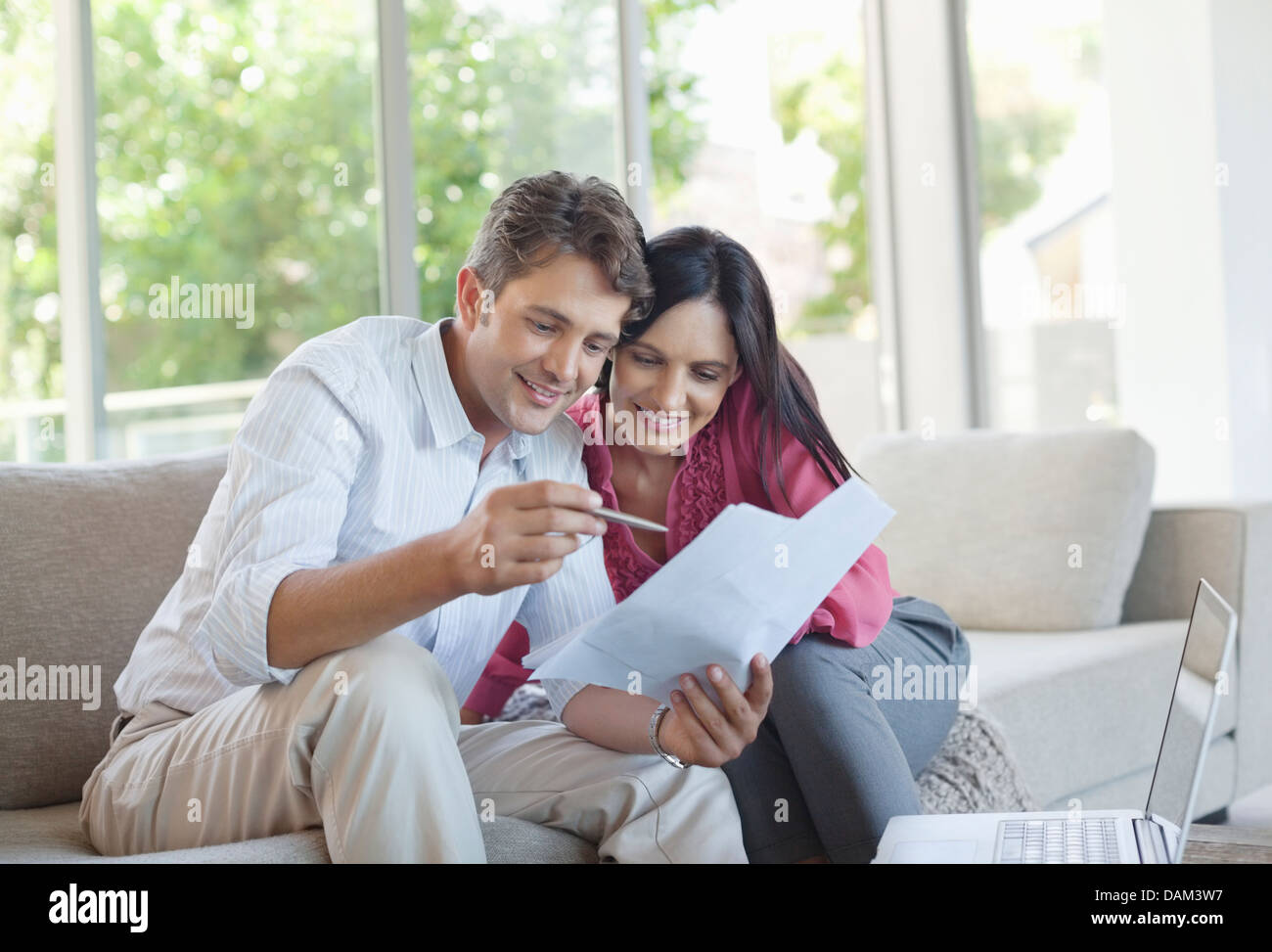 Two men reading paper hi-res stock photography and images - Alamy