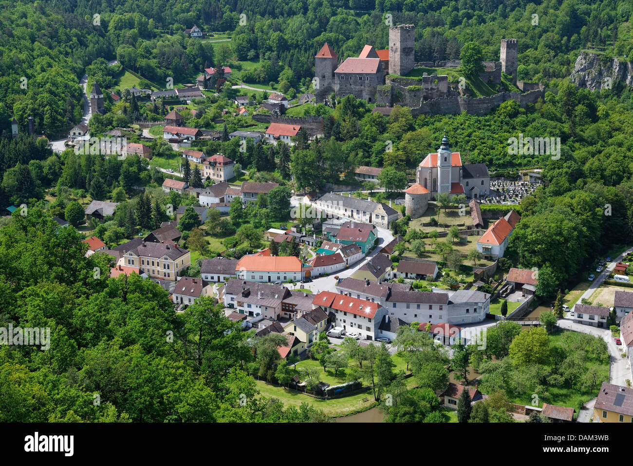 Austria, View of Hardegg Castle in Hardegg Stock Photo - Alamy