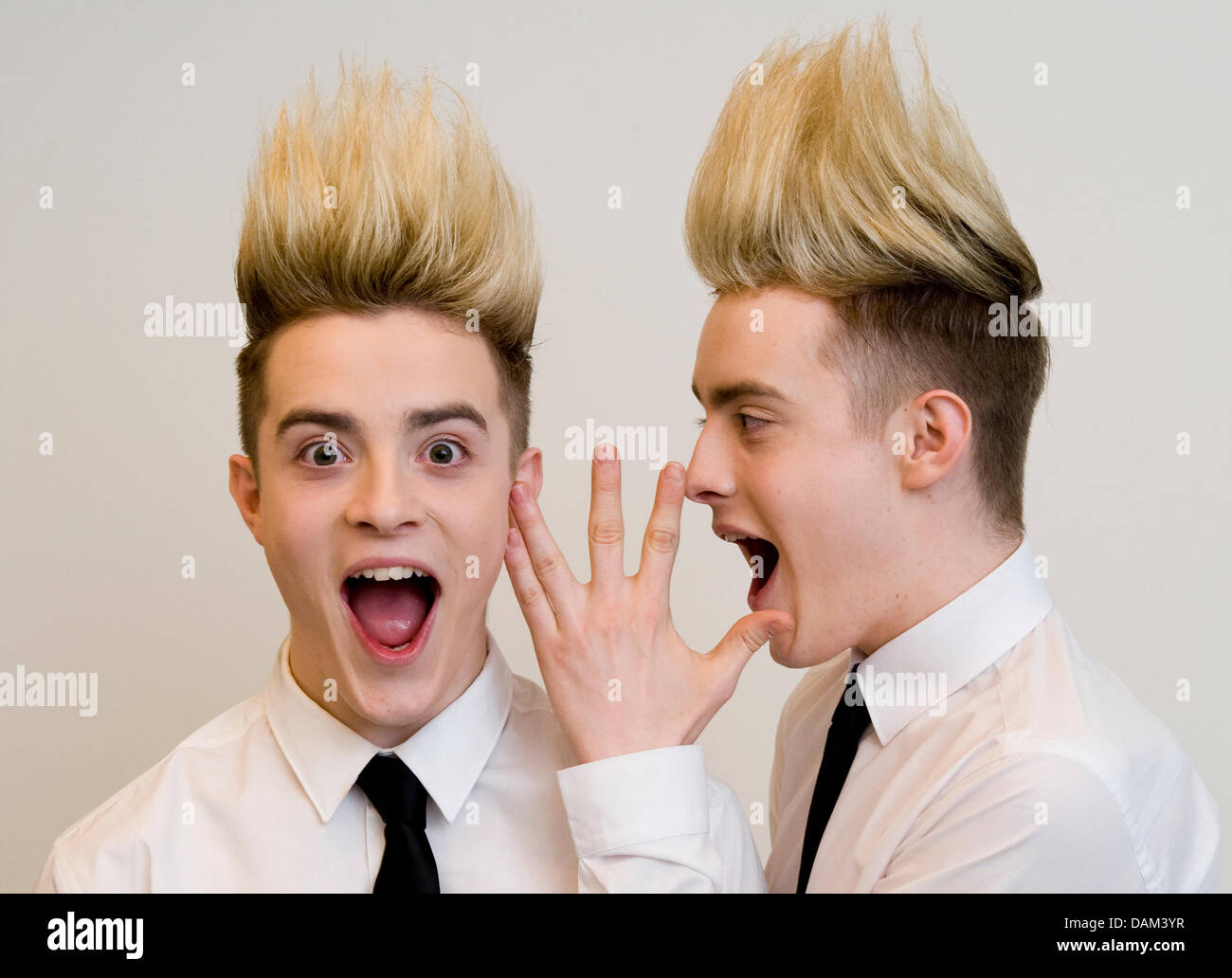 EXCLUSIVE - The twins John and Edward Grimes of the duo Jedward ...
