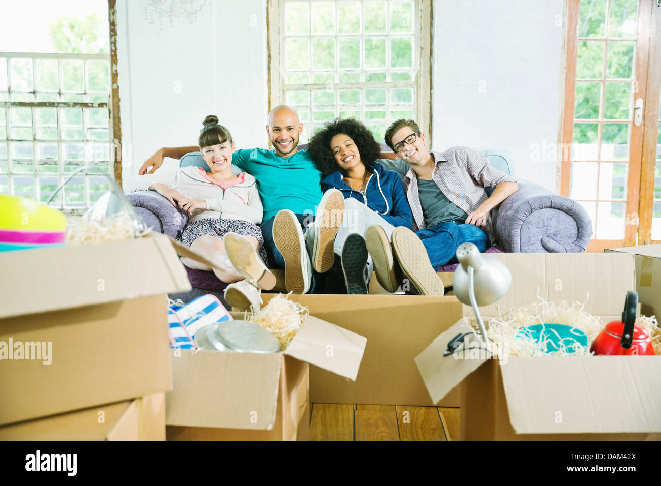 Hanging out with friends at home hi-res stock photography and images ...