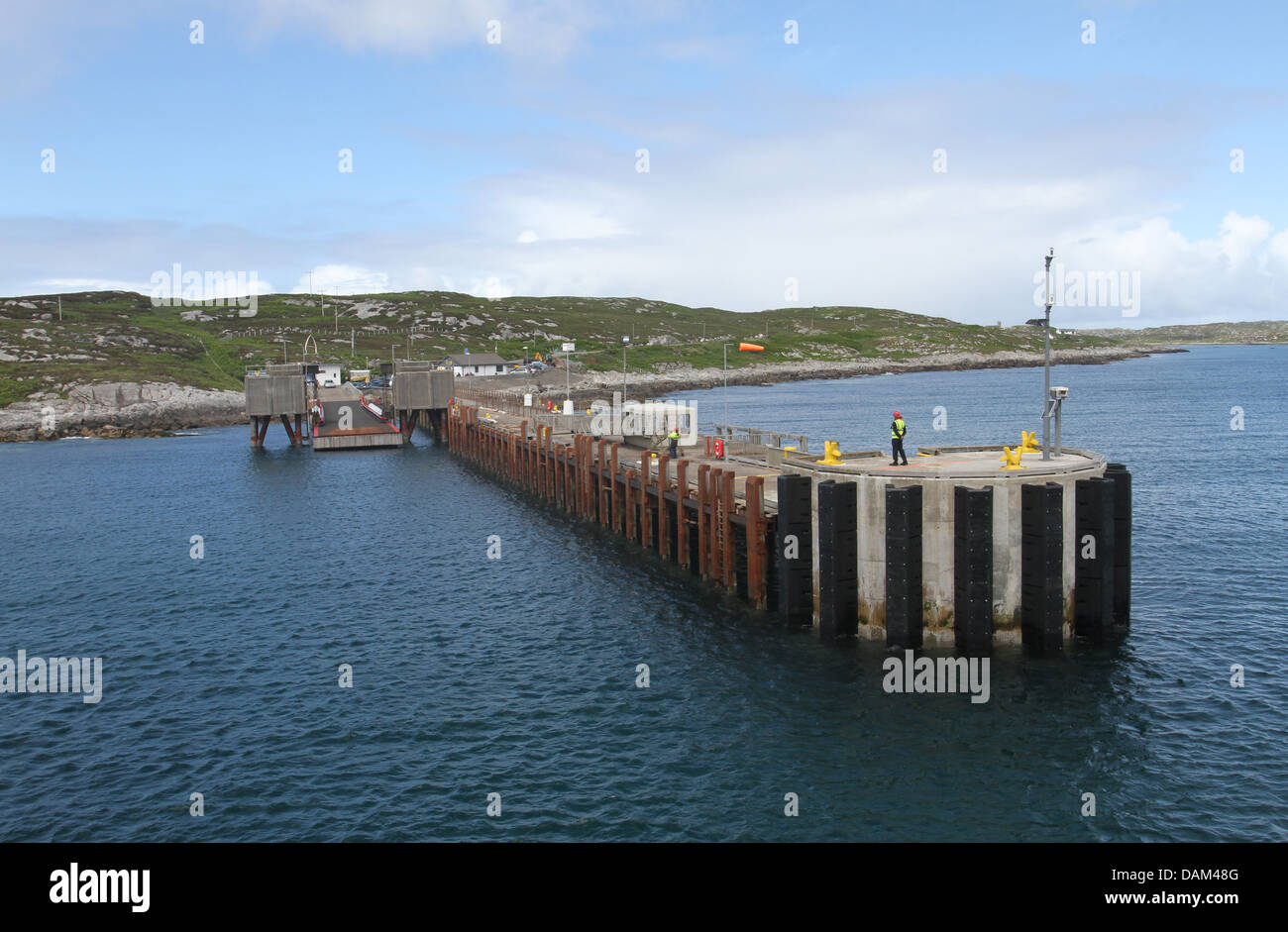Pier on Isle of Coll Scotland July 2013 Stock Photo - Alamy