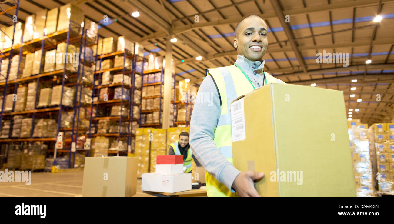 Worker working box loading transportation industry hi-res stock ...