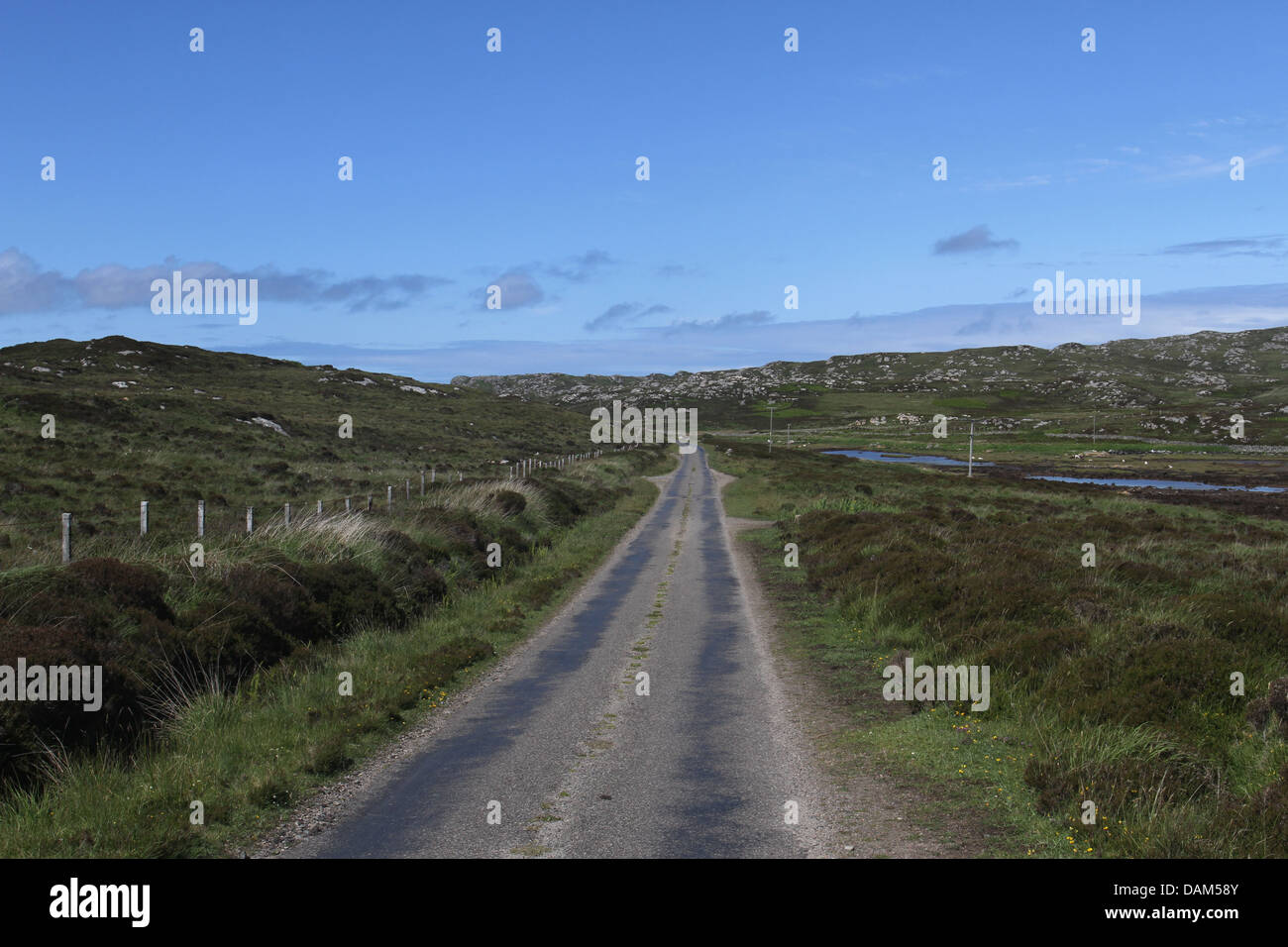 B8071 road Isle of Coll Scotland July 2013 Stock Photo - Alamy