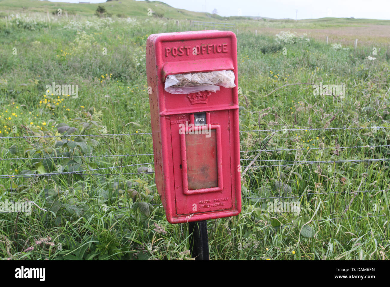 Decommissioned post box Isle of Coll Scotland July 2013 Stock Photo - Alamy
