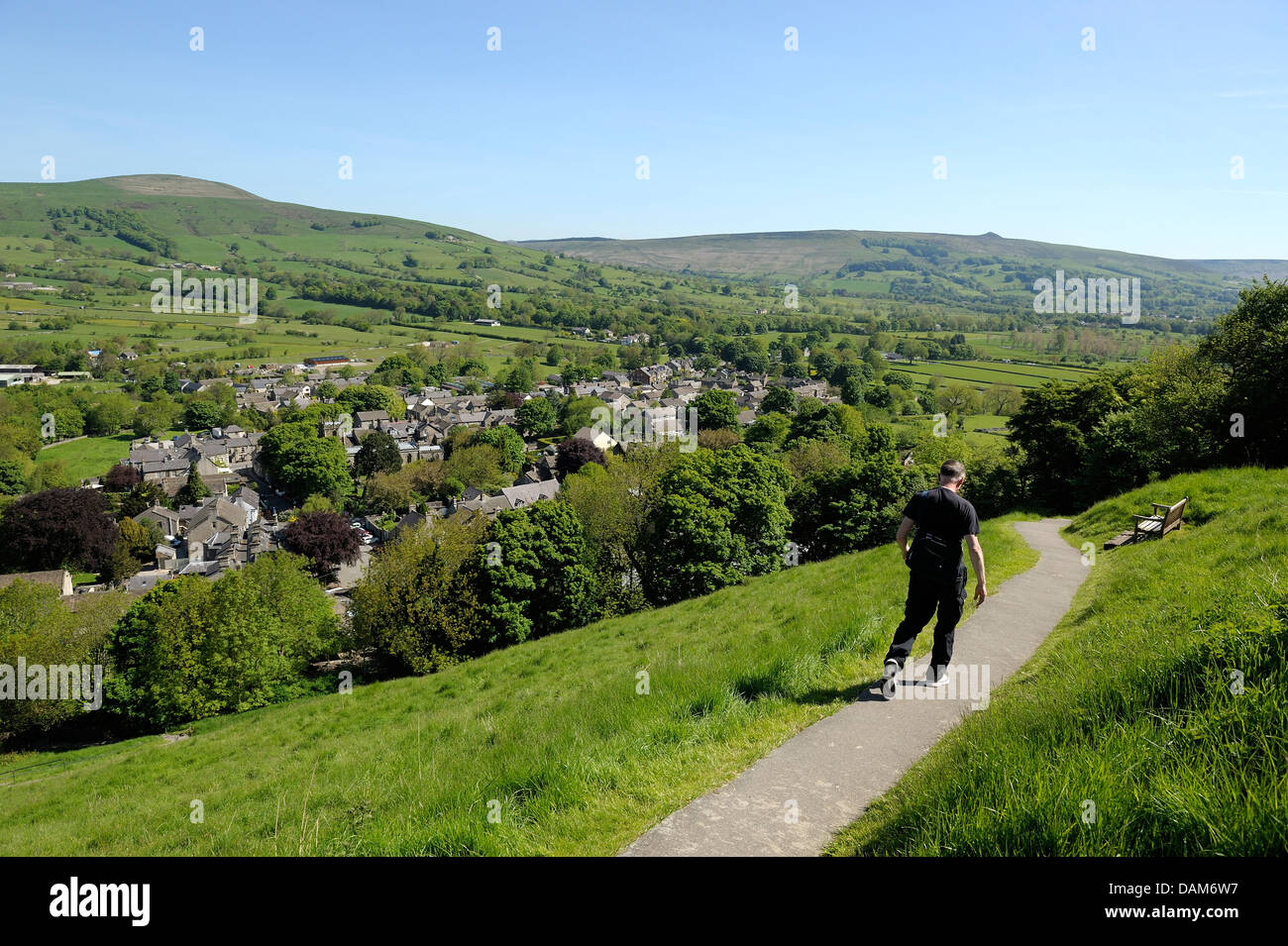 Castleton Derbyshire england uk Stock Photo - Alamy