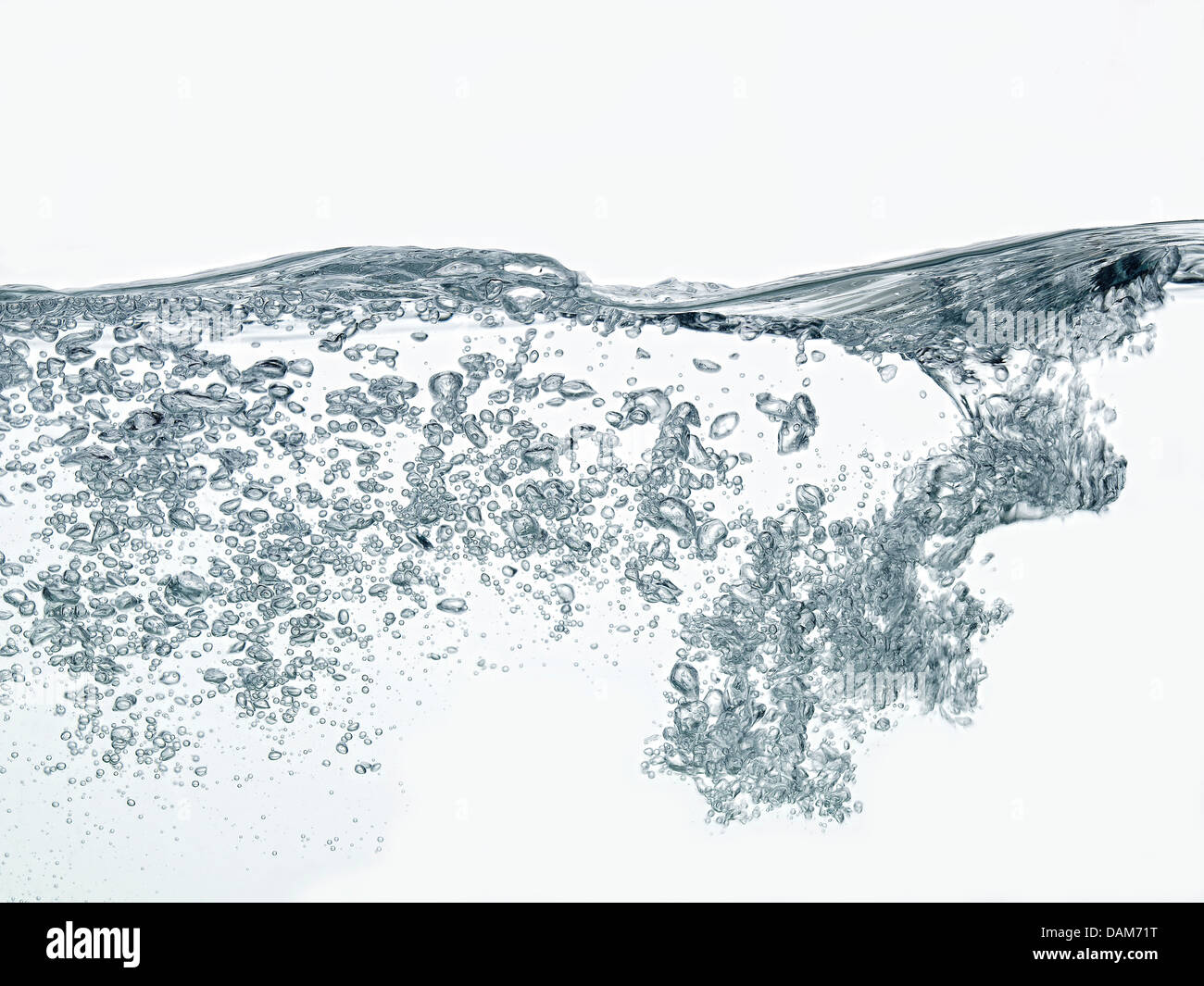 Water splash and bubbles against white background Stock Photo - Alamy