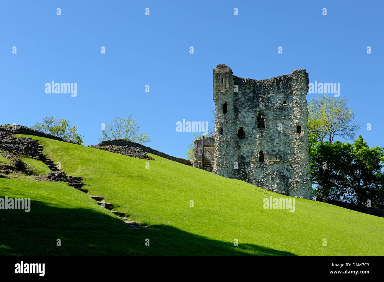 Peveril castle castleton Derbyshire england uk Stock Photo - Alamy