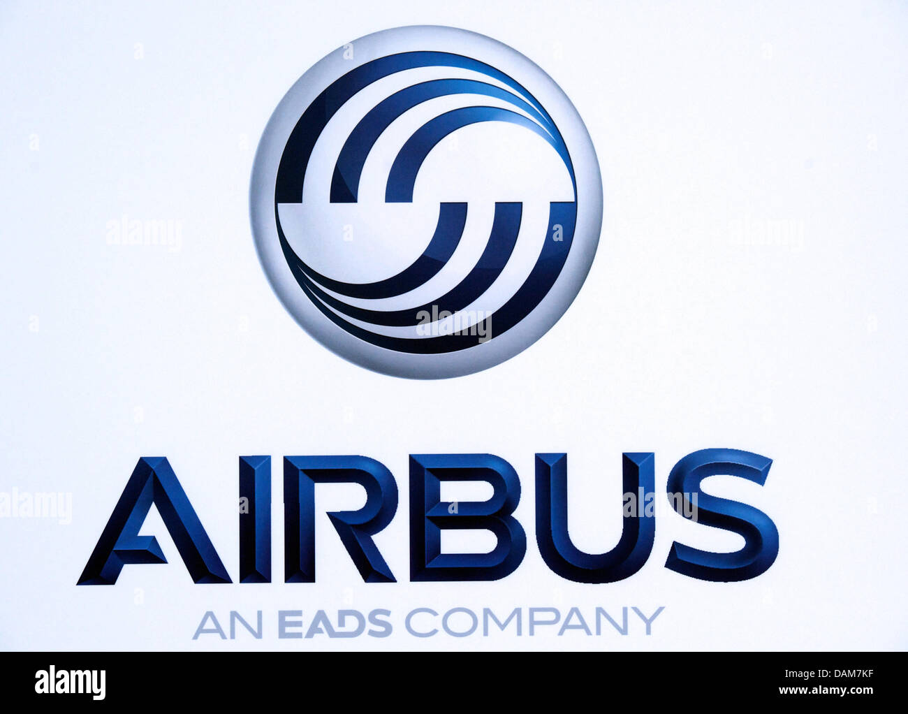 The logo of the aircraft company Airbus is pictured in Leipzig, Germany ...