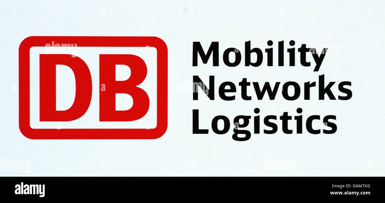 The logo of the Deutsche Bahn (German Rail) with the lettering Mobility ...