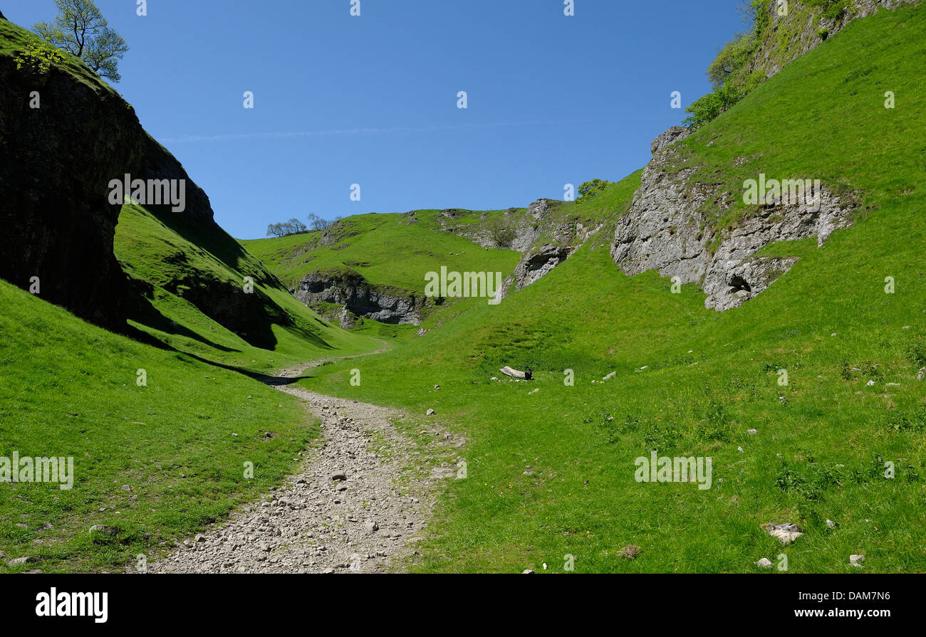 Cave dale Castleton Derbyshire England uk Stock Photo - Alamy