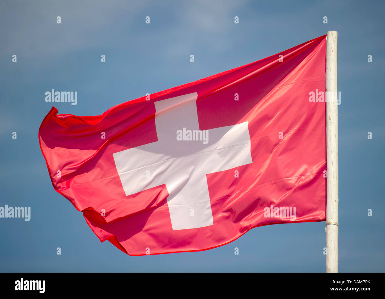 The Swiss national flag is pictured in Klettwitz, Germany, 26 May 2011 ...