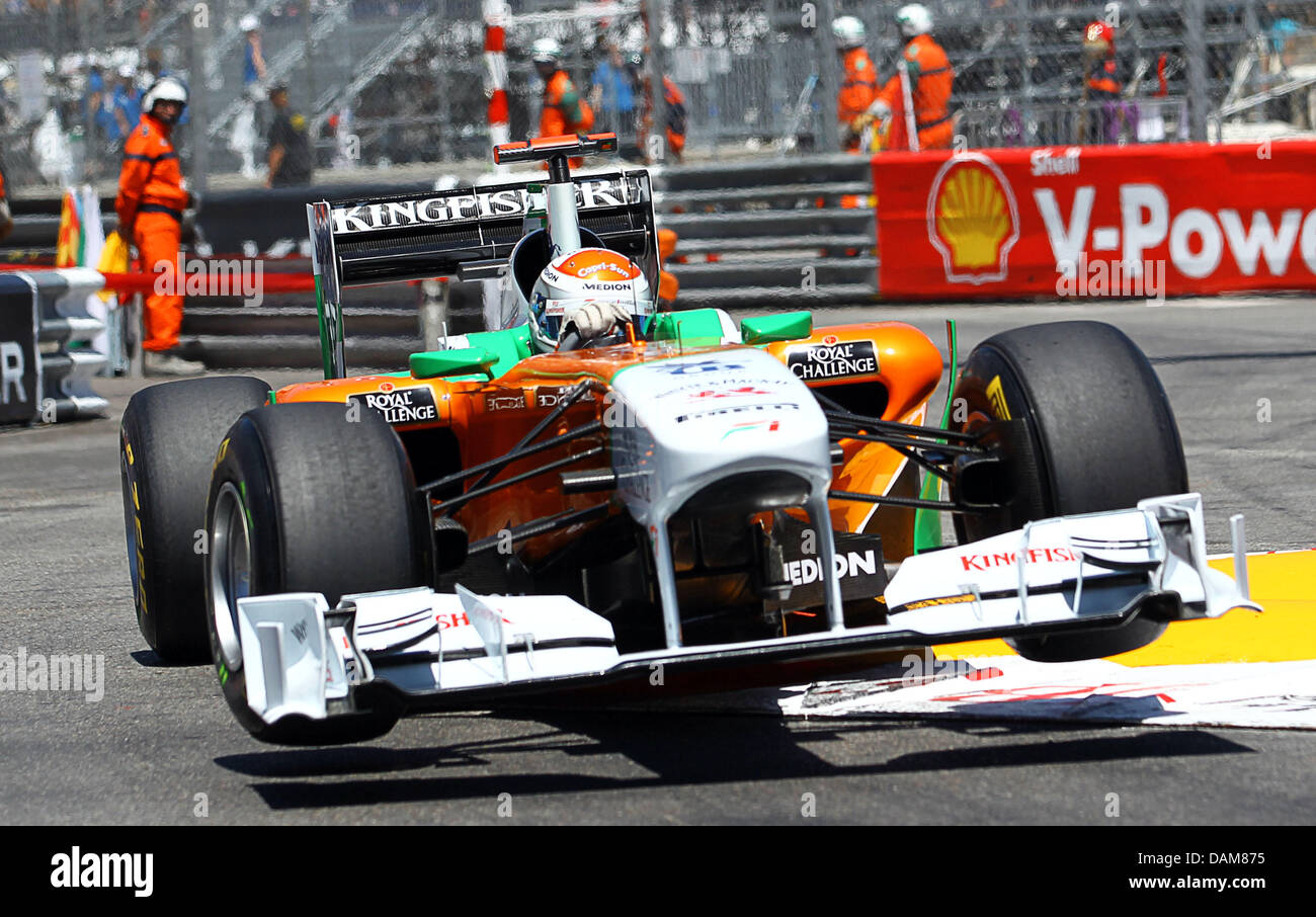 German Formula One driver Adrian Sutil of Force India comes through ...