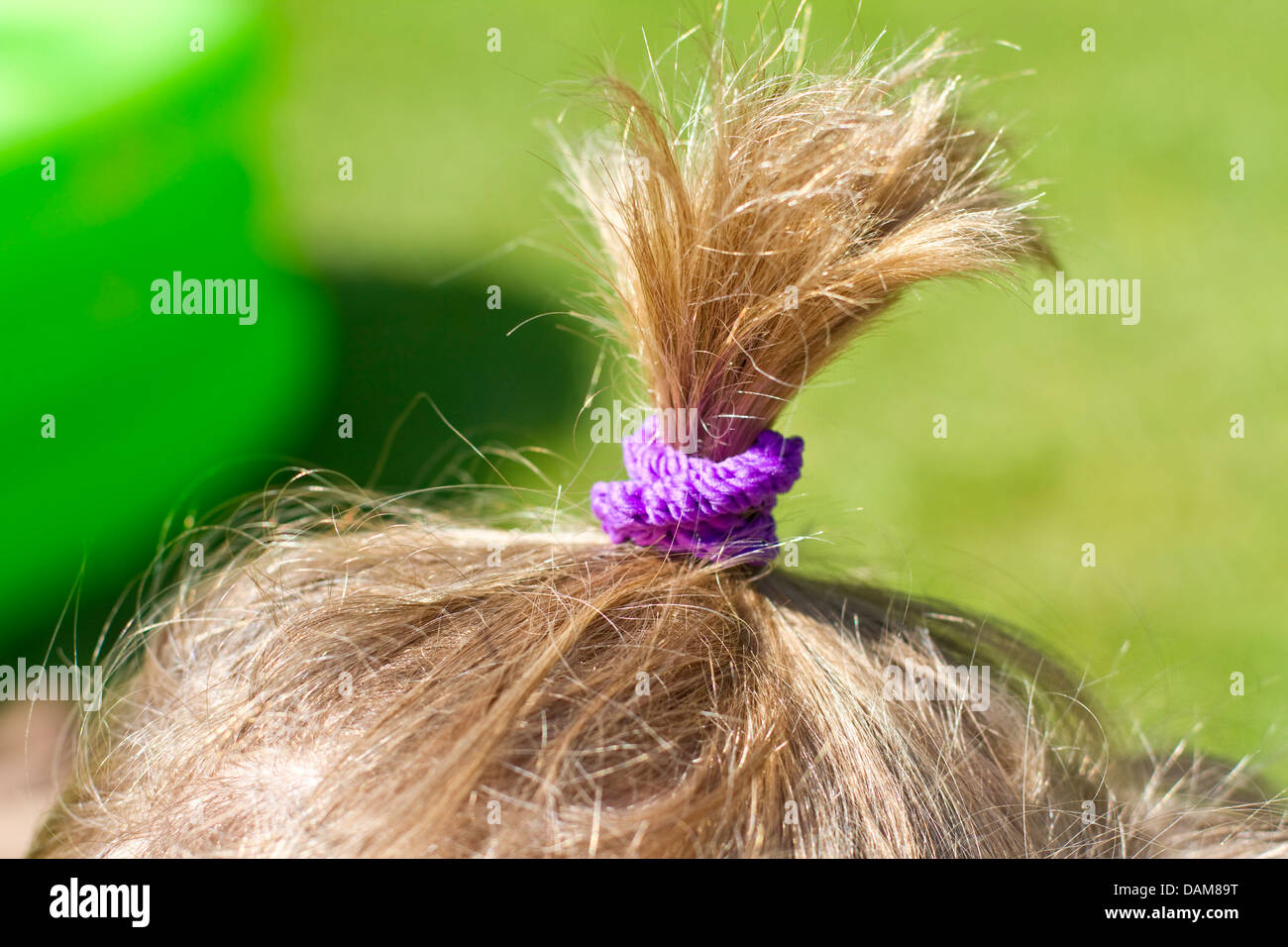 Germany, Kiel, Ponytail of girl, close up Stock Photo - Alamy