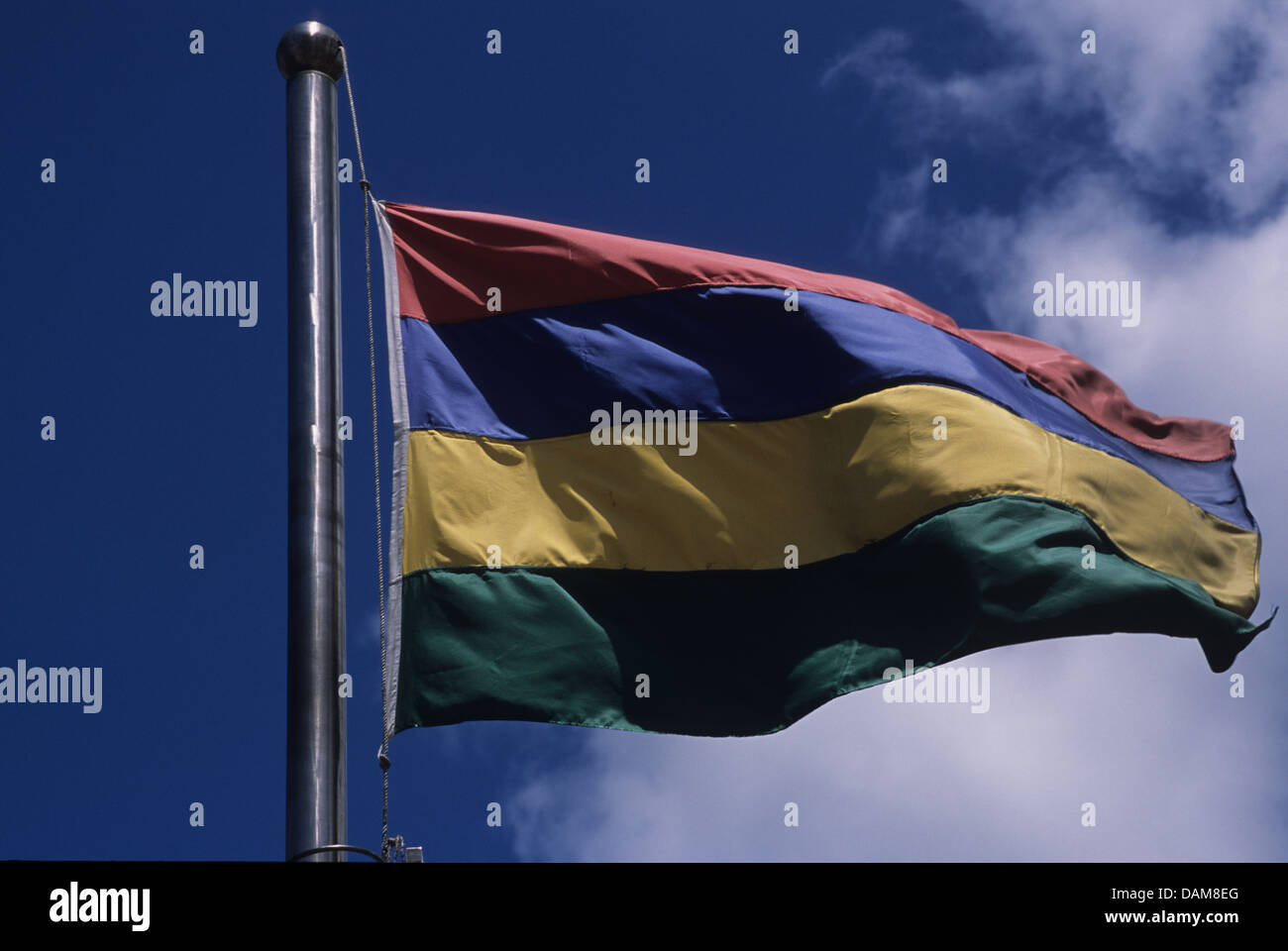 Maurice national flag Stock Photo - Alamy