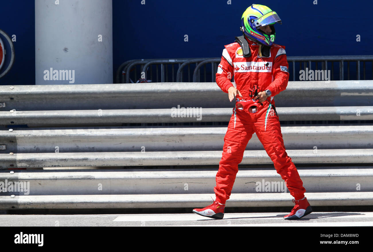Brazilian Formula One driver Felipe Massa of Scuderia Ferrari after his ...