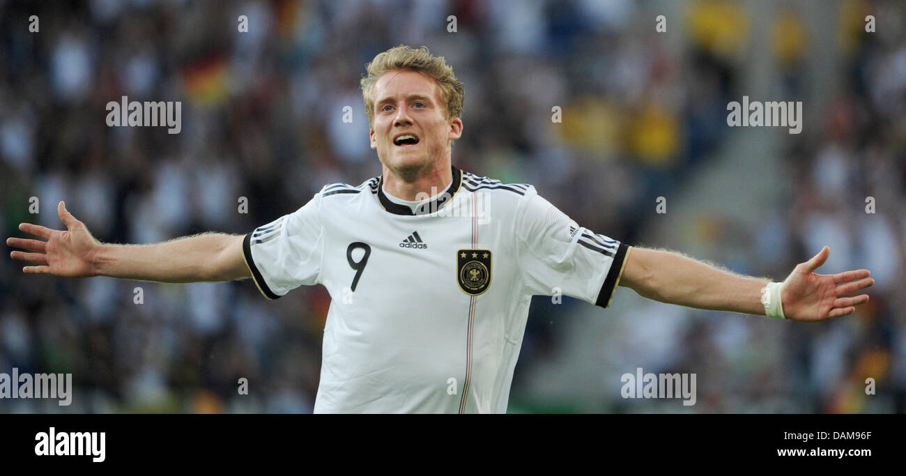 Germany's Andre Schuerrle celebrates after scoring the 2-0 goal in the ...