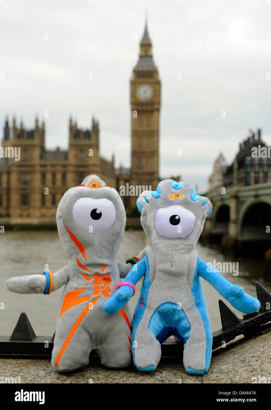 The mascots for the Olympic Games 2012, Wenlock (l) and Mandeville, are ...