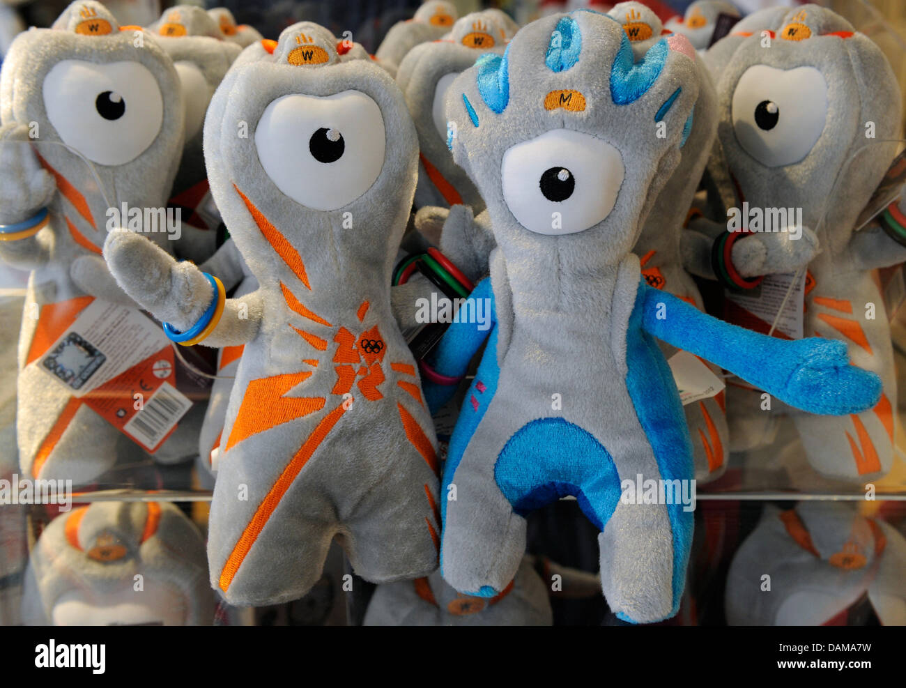 The mascots for the Olympic Games 2012, Wenlock (l) and Mandeville, are ...