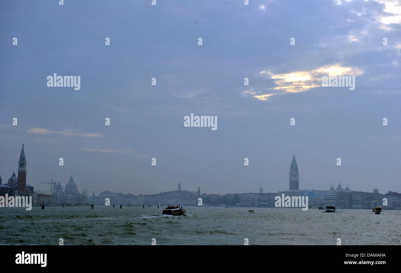 The silhouette of Venice is pictured in Venice, Italy, 1 june 2011. On ...