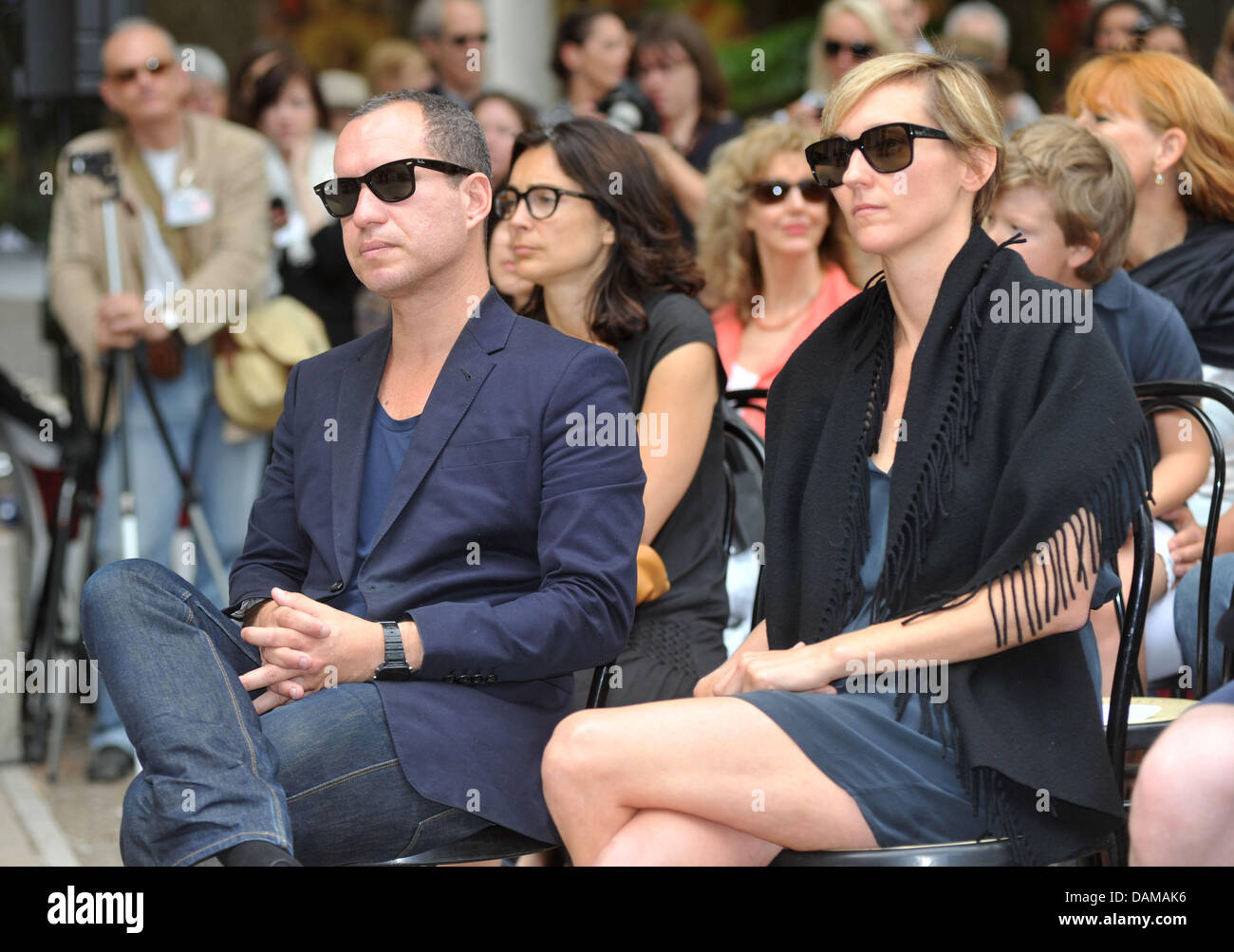 Artist duo Jennifer Allora (r) and Guillermo Calzadilla attend a press ...