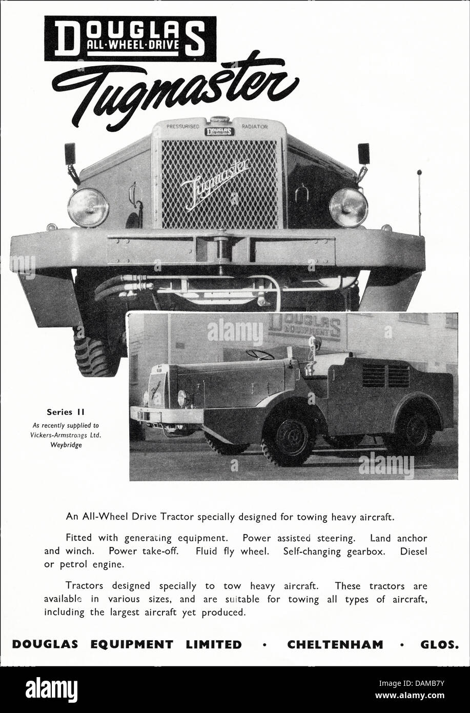 Advert for all wheel drive Tugmaster by Douglas Equipment Ltd of ...