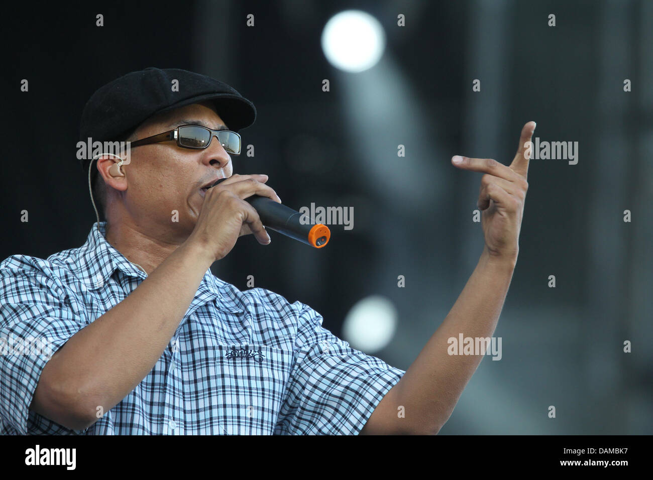 Rapper Xavier Naidoo performs with the formation Soehne Mannheims ...